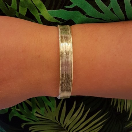 Bracelet plat 10 mm en argent 925
